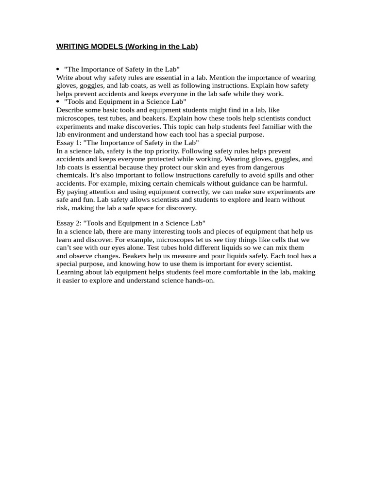 Writing Models | PDF