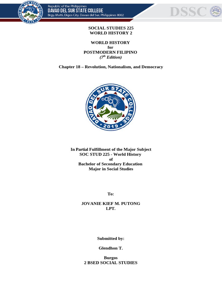 BURGOS, GLENDHON T. - TOS&Questionnaire | PDF | Conservatism | Democracy