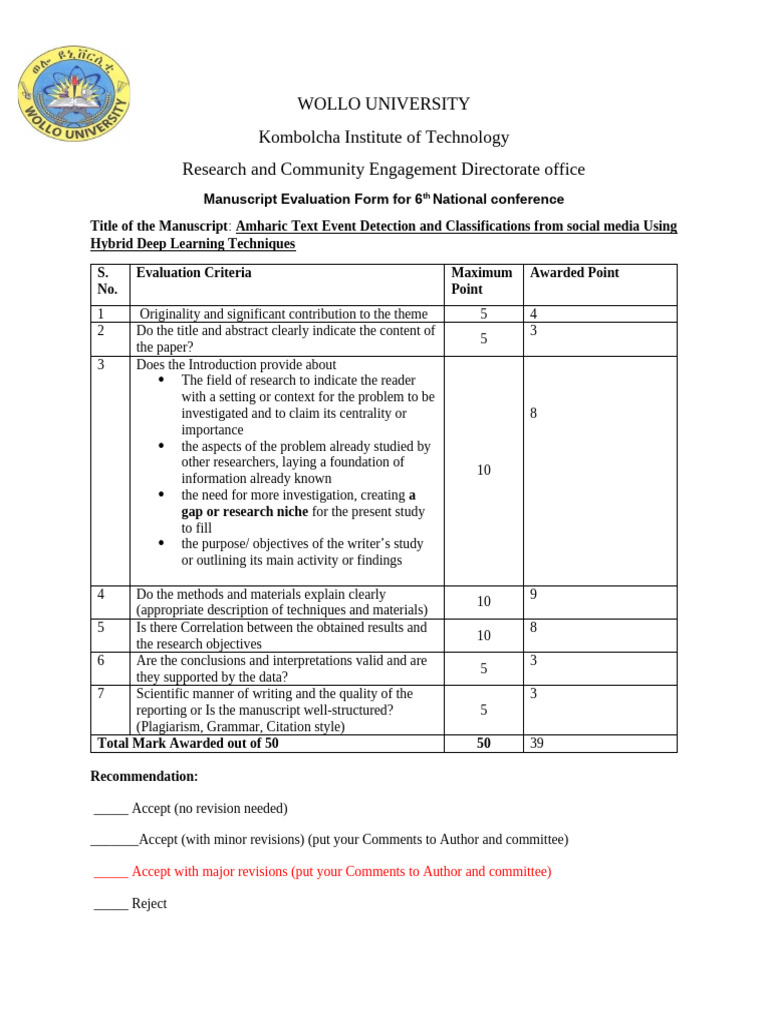 Amharic Text Event Detection And Classifications From Social Media Using Hybrid Deep Learning