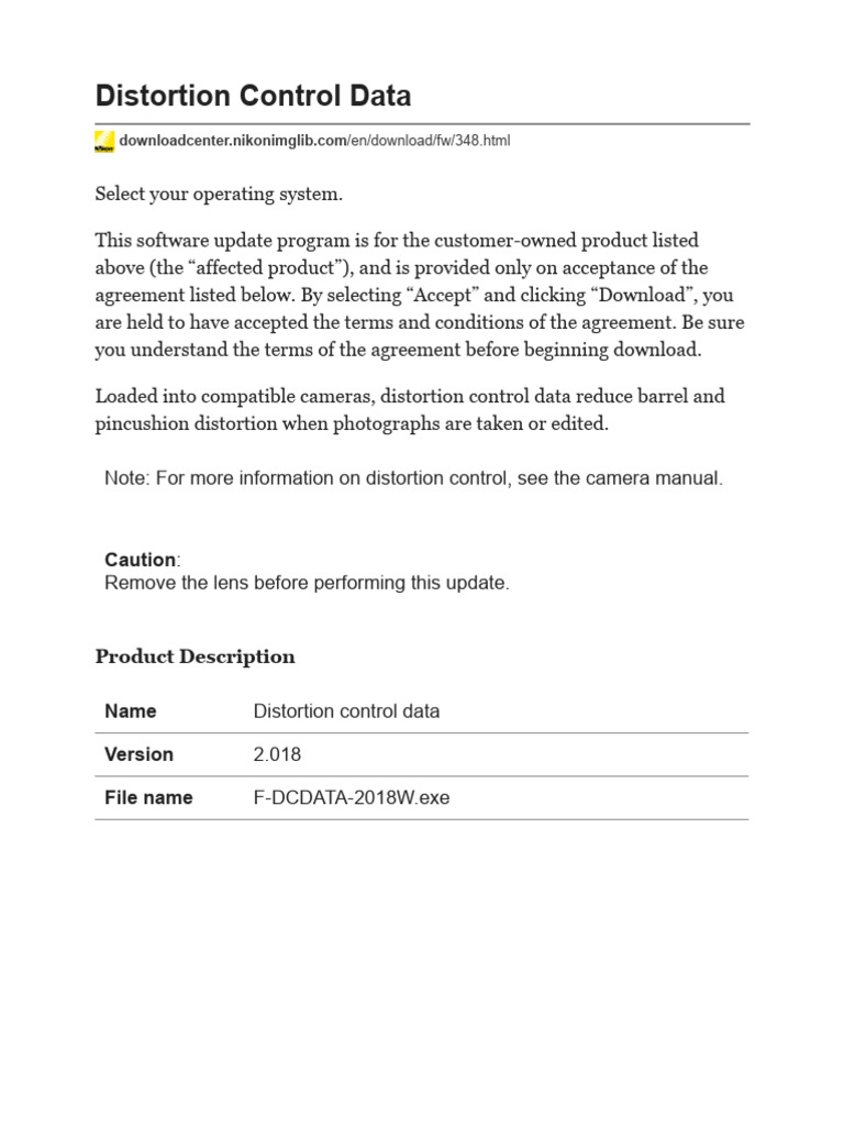 Nikon - Download Center - Distortion Control Data | PDF | Microsoft ...