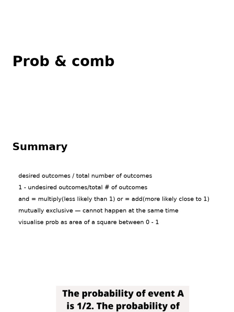 Prob Flascard (Need To Include Comb) | PDF