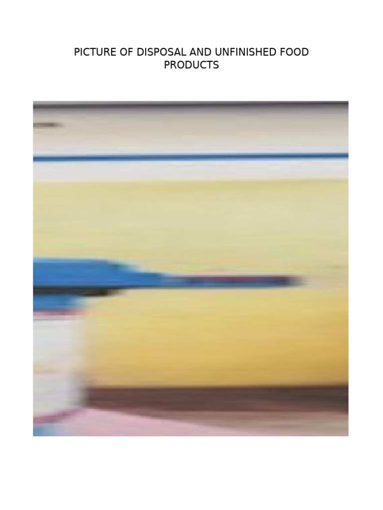 A1 -PICTURE OF DISPOSAL AND UNFINISHED FOOD PRODUCTS | PDF