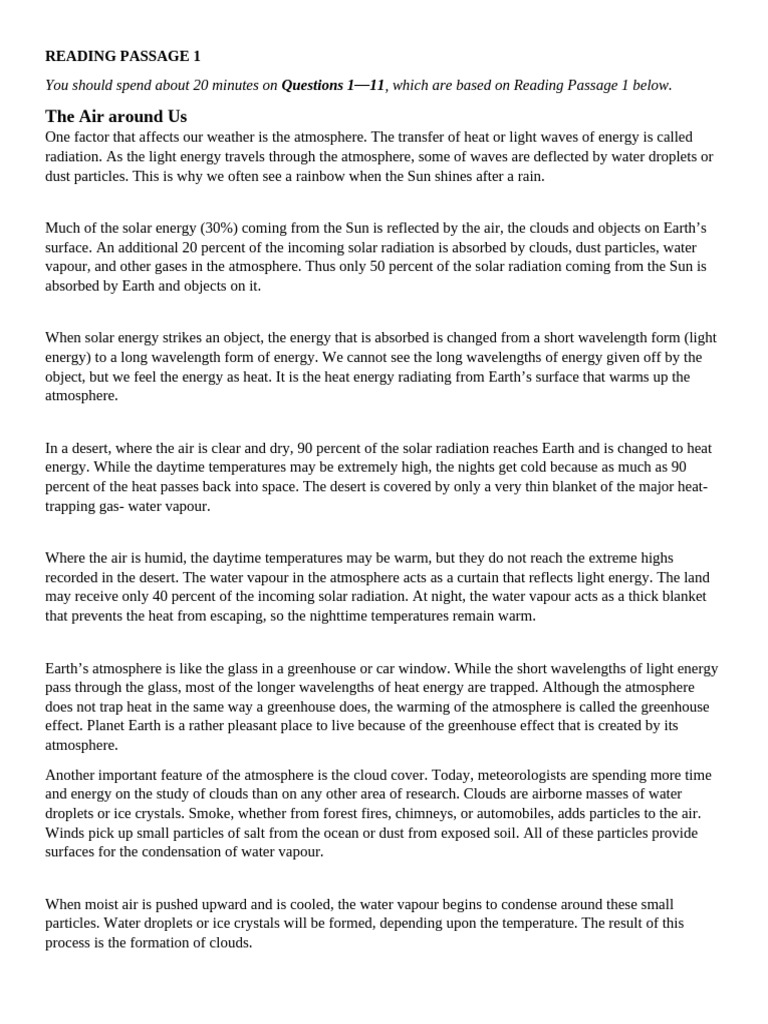 IELTS 3 - Reduced Test September 2024 | PDF | Atmosphere Of Earth ...