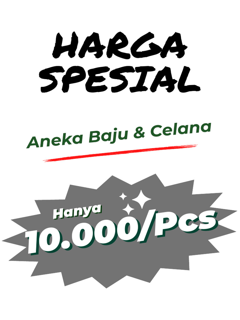 Hijau Sederhana Minimalis Tanda Promo harga Spesial Poster (1) | PDF
