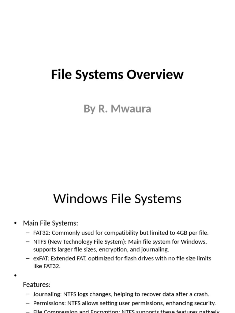 File Systems Overview | PDF | File System | Information Retrieval