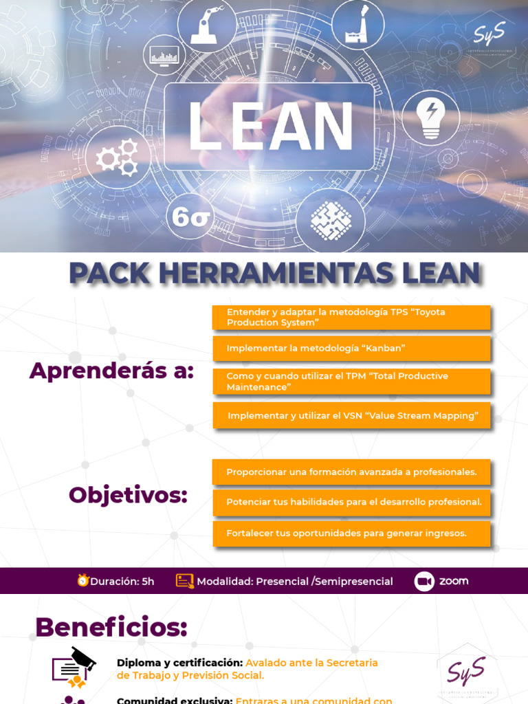 Temario Herramientas de Lean | PDF | Lean Manufacturing | Inventario