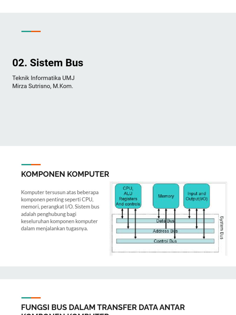 Komponen dan Fungsi Sistem Bus Komputer | PDF