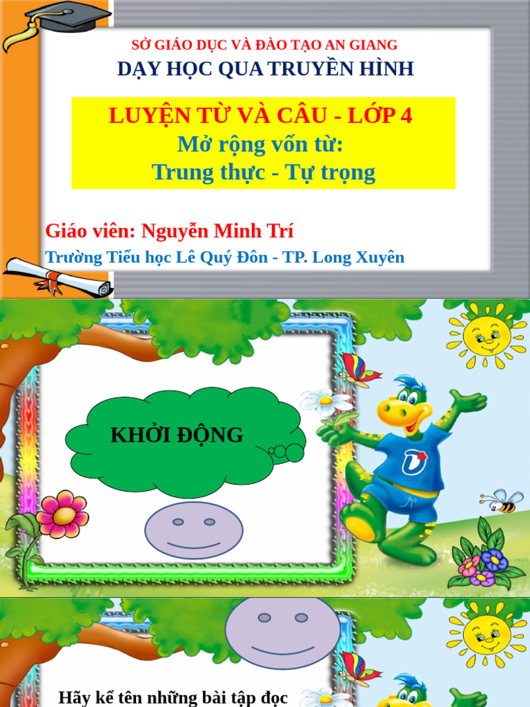 Tuan 5_lop 4_ltvc_mrvt Trung Thực - Tự Trọng_tri (Hoan Thanh 1) | PDF