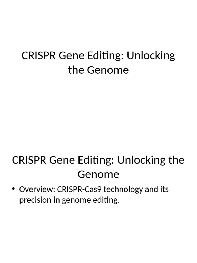 Gene Editing | PDF