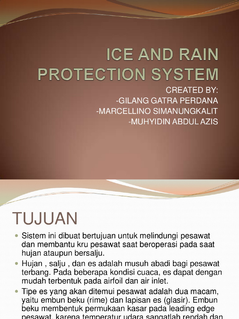 Ice and Rain Protection System | PDF
