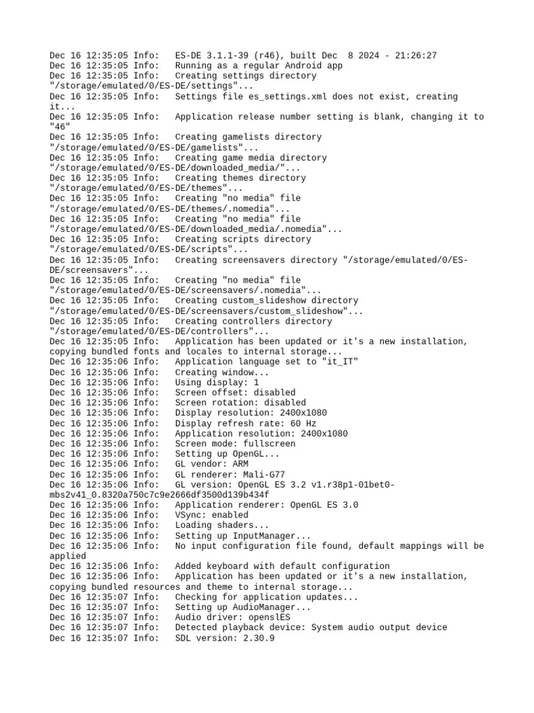 Android App Setup & Initialization Log | PDF | Computer Architecture ...