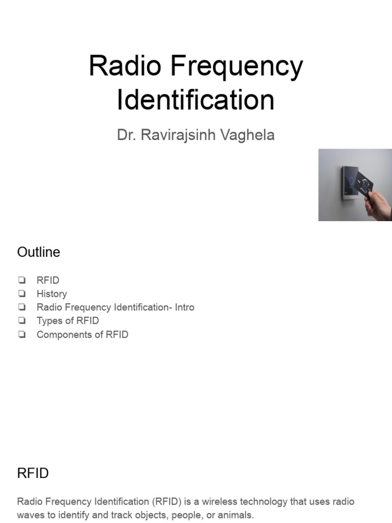 Radio Frequency Identification | PDF | Radio Frequency Identification ...