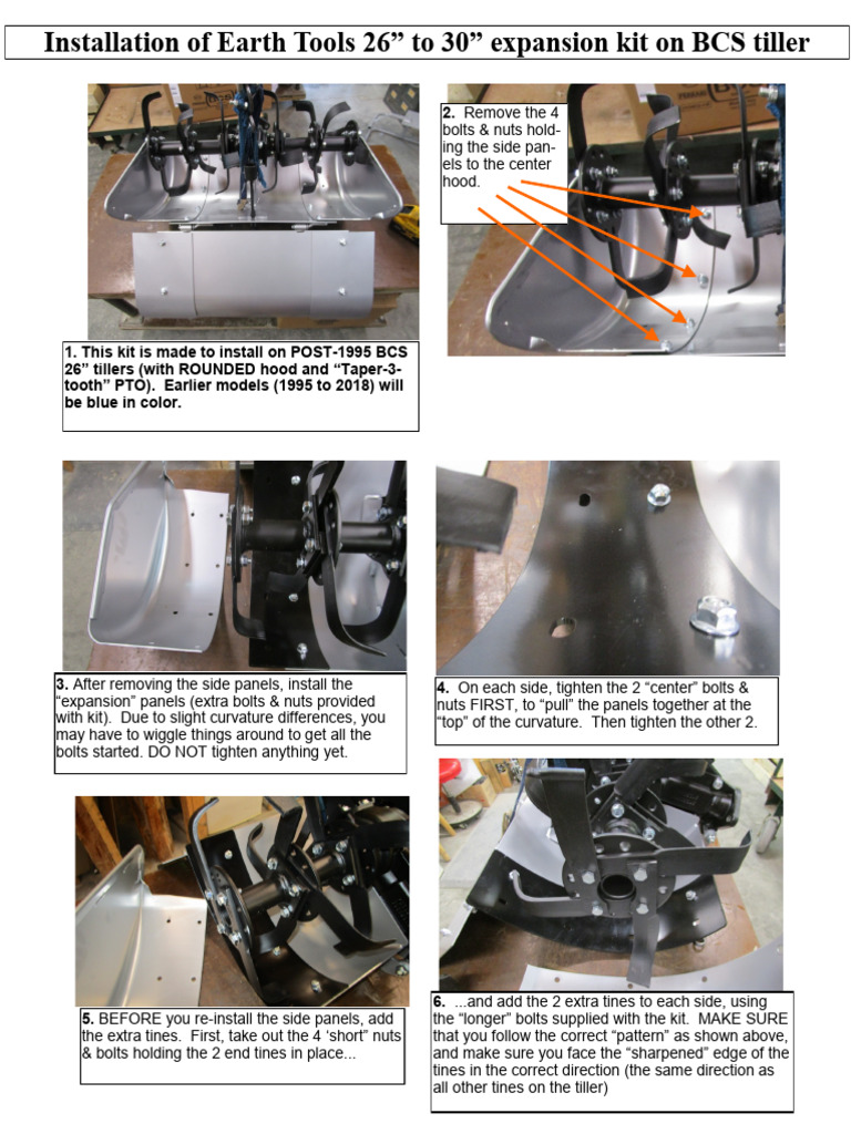 BCS Tiller Expansion Instructions4-21 | PDF