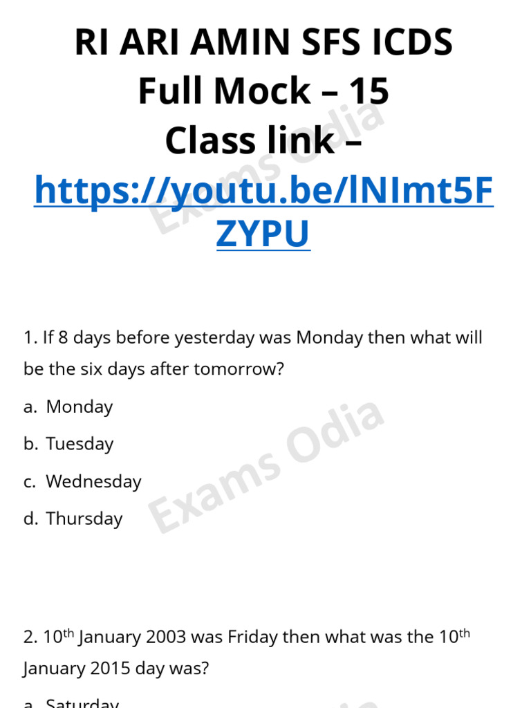 Full Mock - 15 | PDF | Area