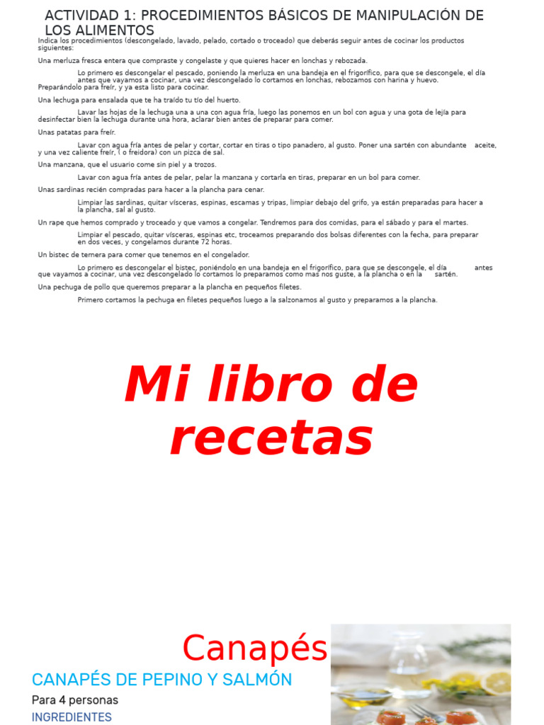 Mi Libro de Recetas | PDF | Sopa | Cocinando