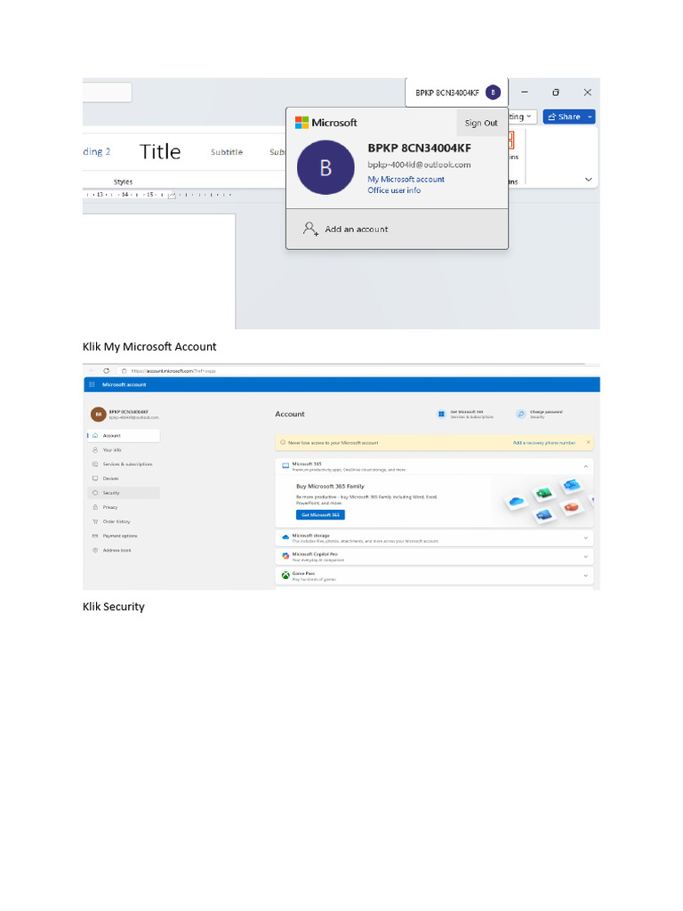 Cara Melihat email recovery | PDF
