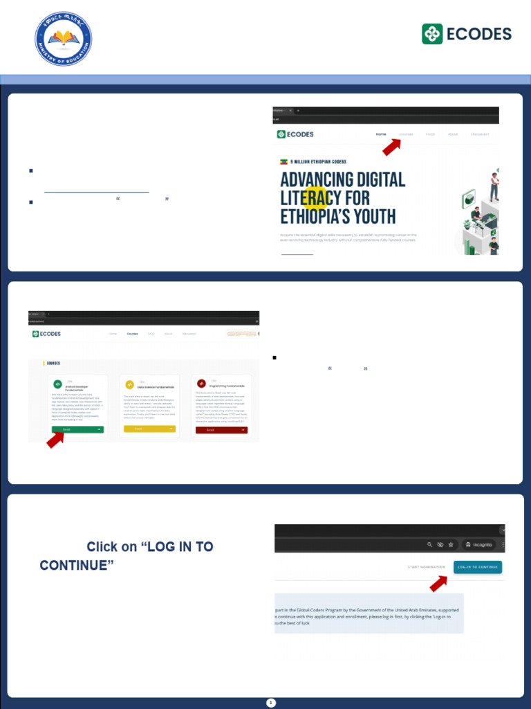 Step by Step Guide To Register On Udacity 5 Million Ethiopian Coders | PDF | Login | Information ...