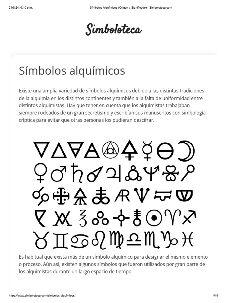 Significado de Símbolos Alquímicos | PDF | Alquimia | Rieles