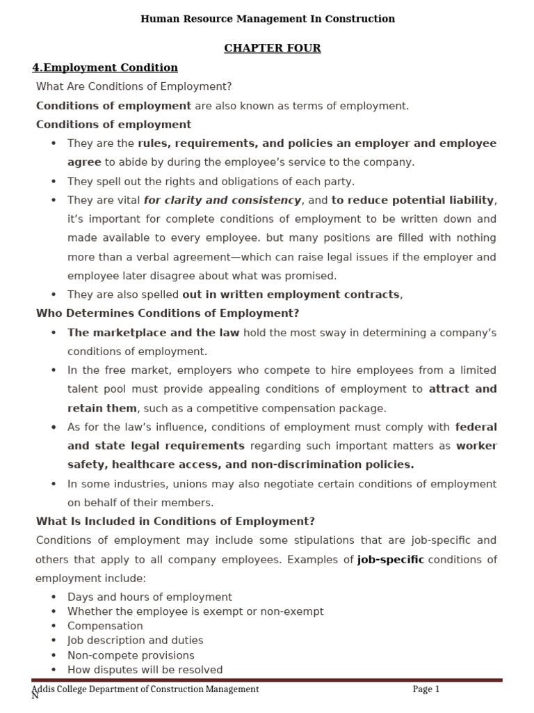 Chapter 4 Human Resource Management | PDF | Employment | Labour Law