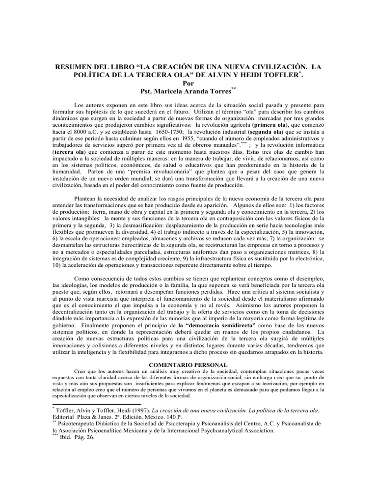 La Creacion de Una Nueva Civilizacion Resumen | PDF | Economias La Creacion de Una Nueva Civilizacion Resumen | PDF | Economias