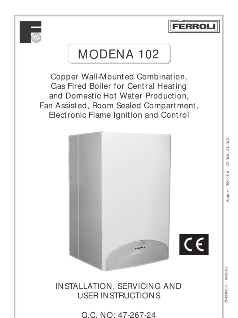 Installation, Servicing and User Instructions for the Modena 102 Copper ...