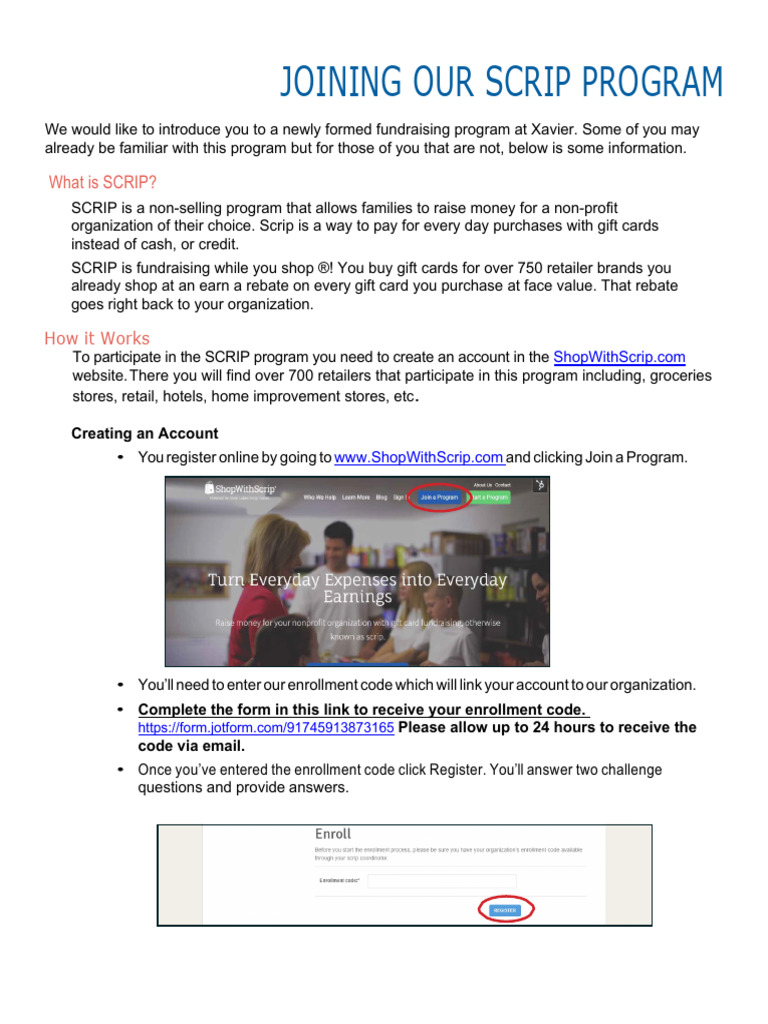 Shop With Scrip One Sheet Revised | PDF | Gift Card | Credit Card