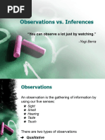 Observation Vs Inference Notes and Worksheet | PDF | Observation ...