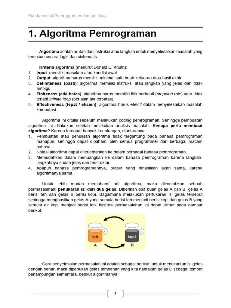 1. Algoritma Pemrograman Untuk Siswa | PDF