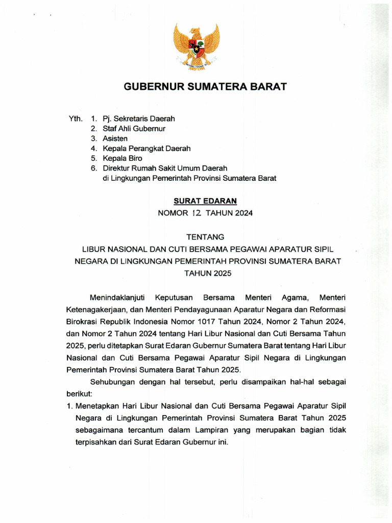 Se Libnas Dan Cuti Bersama 2025 | PDF