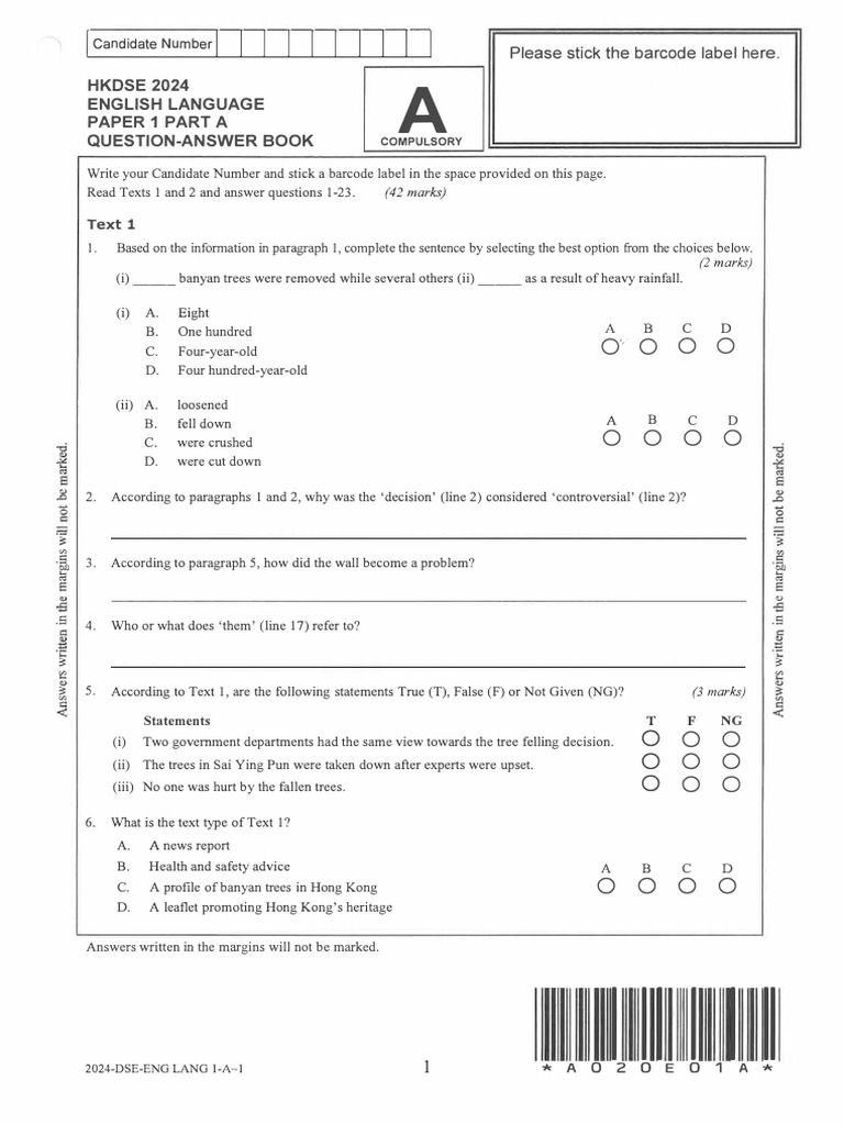 2024DSE P1B | PDF | Logic