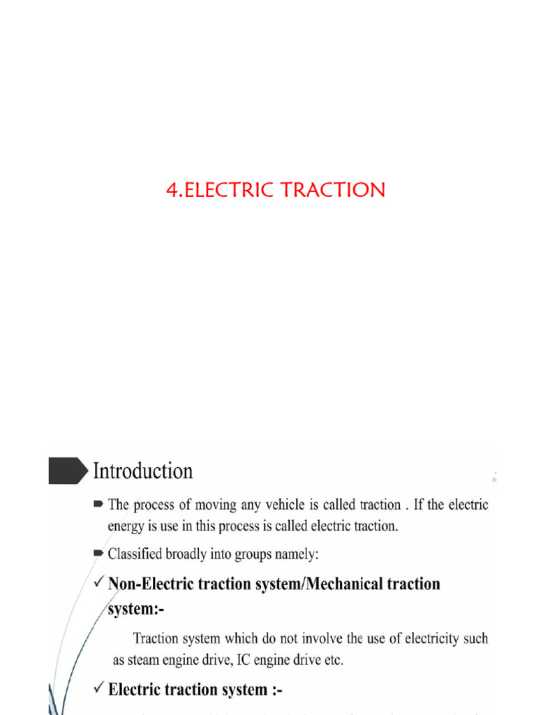 unit4_traction-part 1 | PDF | Electric Motor | Alternating Current