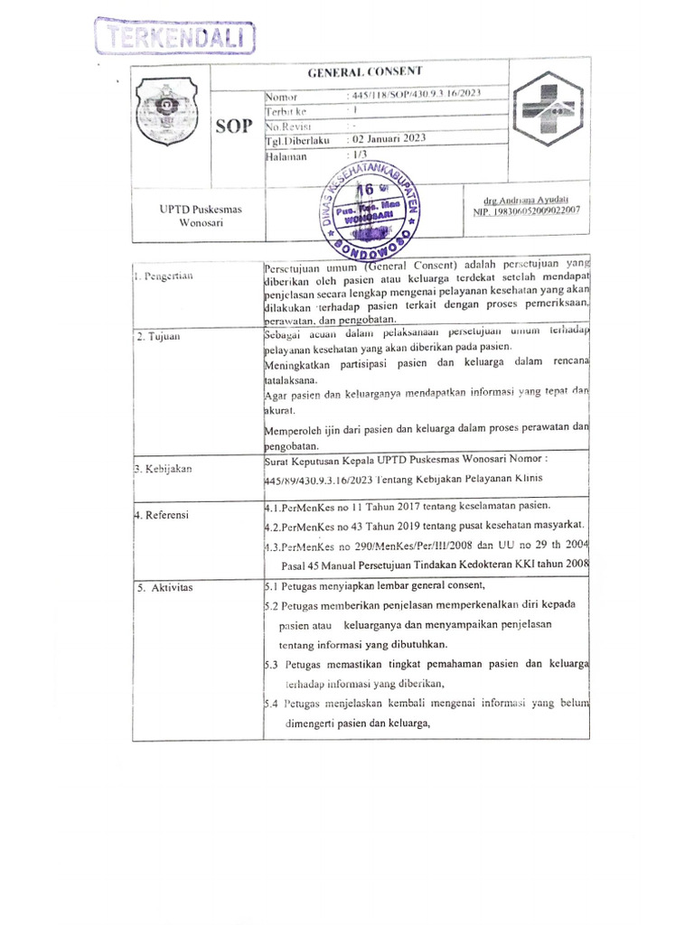 SOP General Consent | PDF