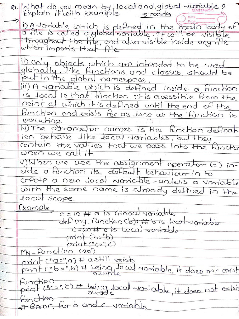 PPS IMP With Solution Handwriting + Program-unlocked-pages-Deleted | PDF | Computer Programming ...