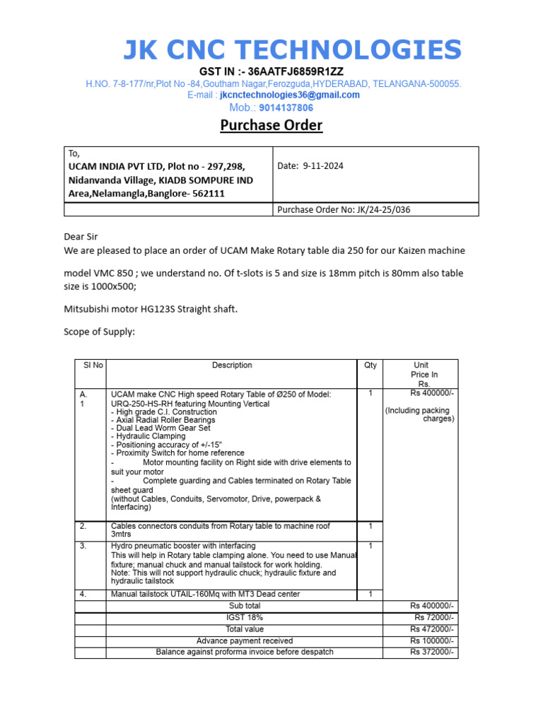 PO Format.docx (1) | PDF | Mechanical Engineering | Tools