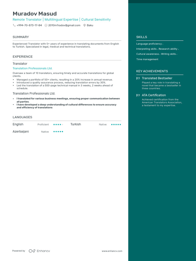 Muradov Masud Resume | PDF
