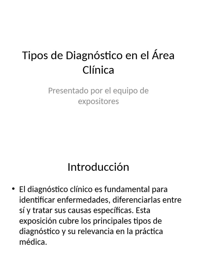 Tipos de Diagnostico | PDF