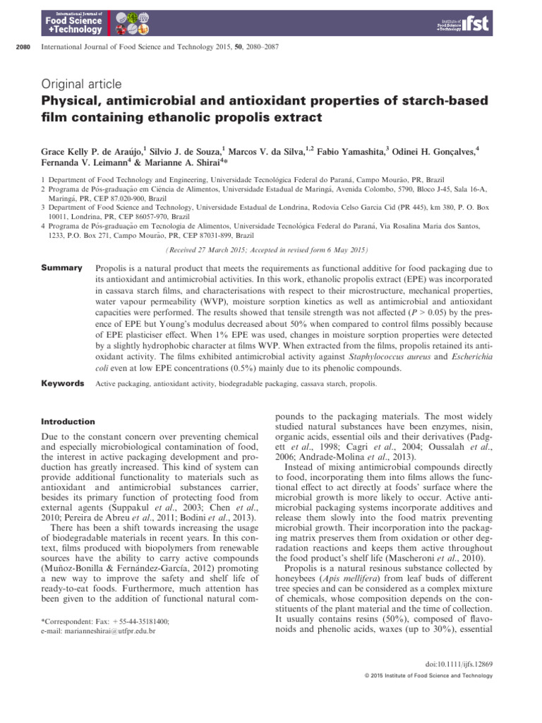 10.1111@ijfs.12869 | PDF | Adsorption | Antimicrobial