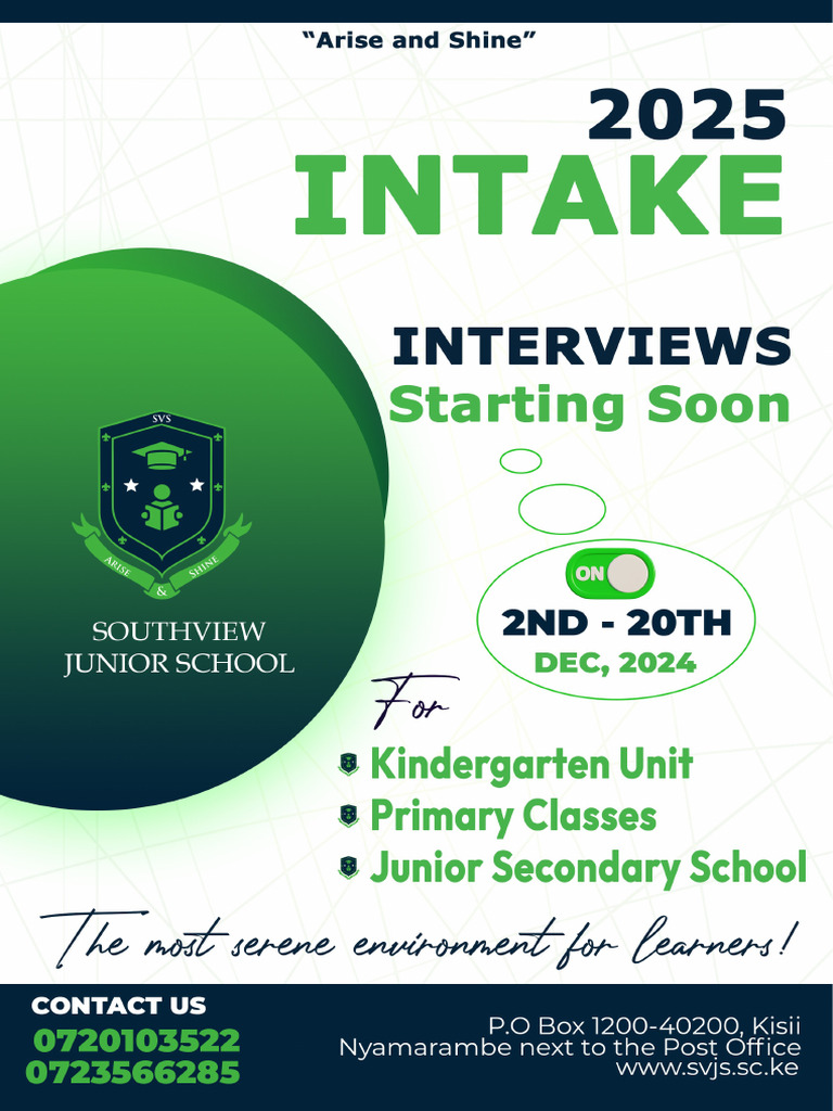 Southview 2025 Intake | PDF