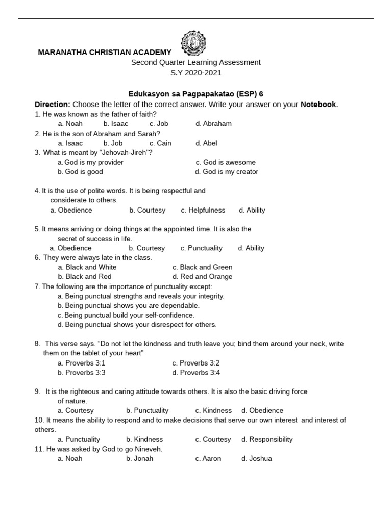 2nd__esp_6.docx (1) | PDF | Cain And Abel