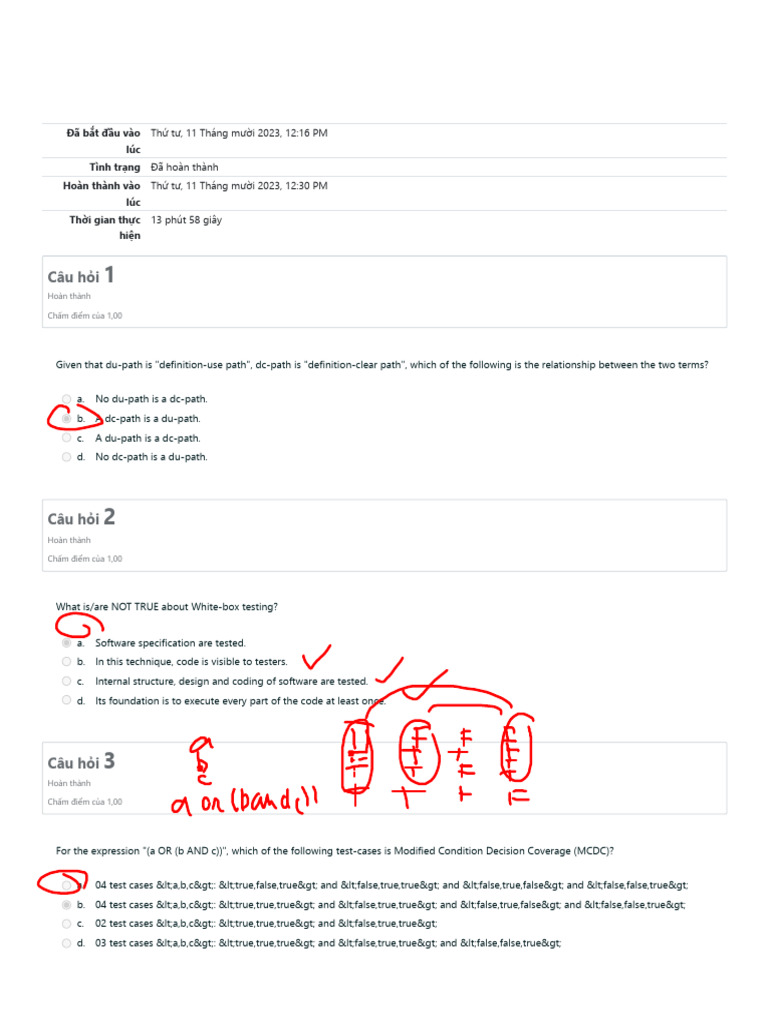 Midterm Part A 15 12 - 15 12 - 30 Wed 11 Oct - Attempt Review | PDF ...