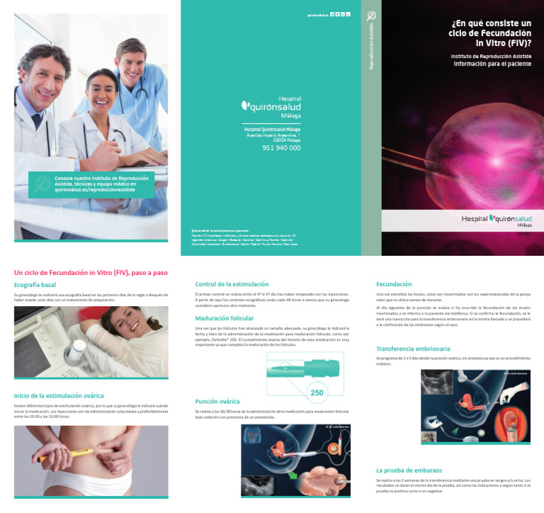 Triptico A5 FIV Welcome Pack URAs Malaga AF SM | PDF | Fertilización en vitro | Tecnología de ...