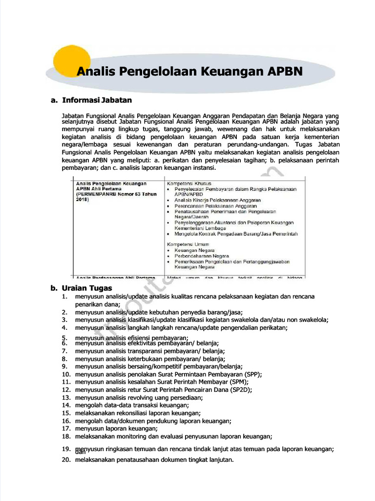 Contoh SKP Analis Keuangan APBN | PDF