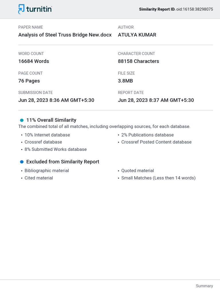 Analysis of Steel Truss Bridge New.docx ATULYA KUMAR | PDF | Truss | Bridge