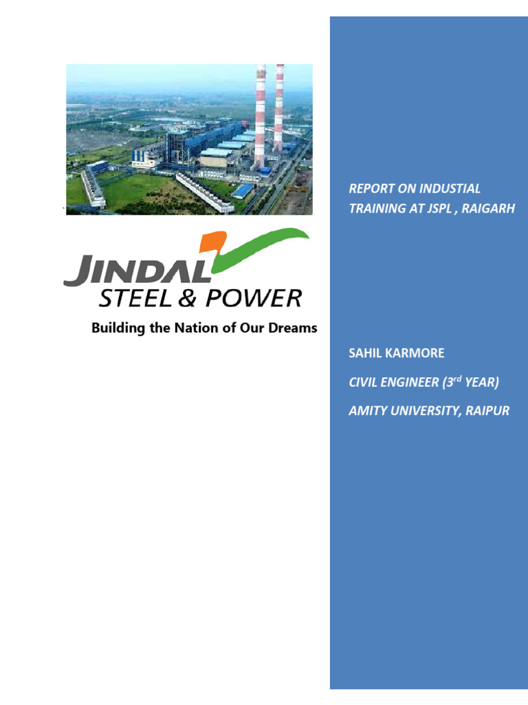 Industrial Training Report at JSPL Raigarh | PDF