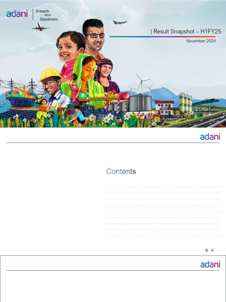 Adani Portfolio H1FY25 Results Compendium | PDF | Taxes | Depreciation