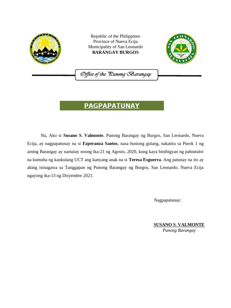 Tulong Namatayan | PDF