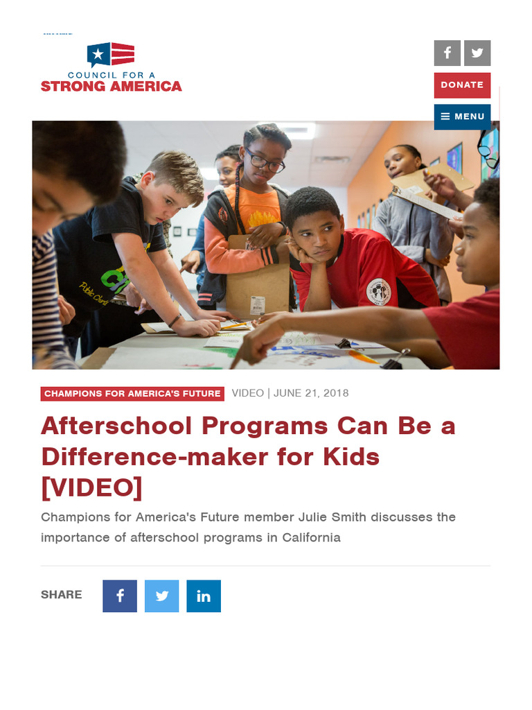 Afterschool Programs Can Be A Difference-Maker For Kids (VIDEO ...