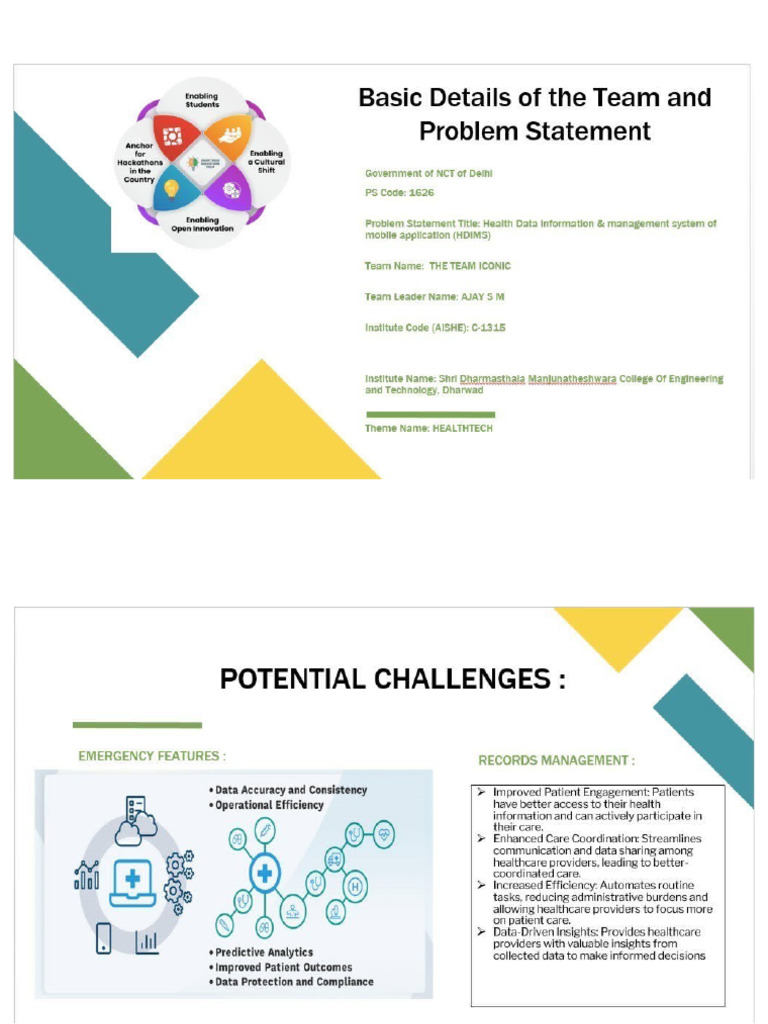 Sih Project Idea (The Team Iconic) Aiml Department | PDF