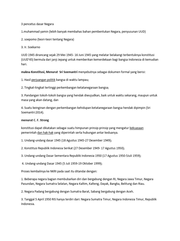 RINGKASAN MATERI Konsensus Kebangsaan | PDF