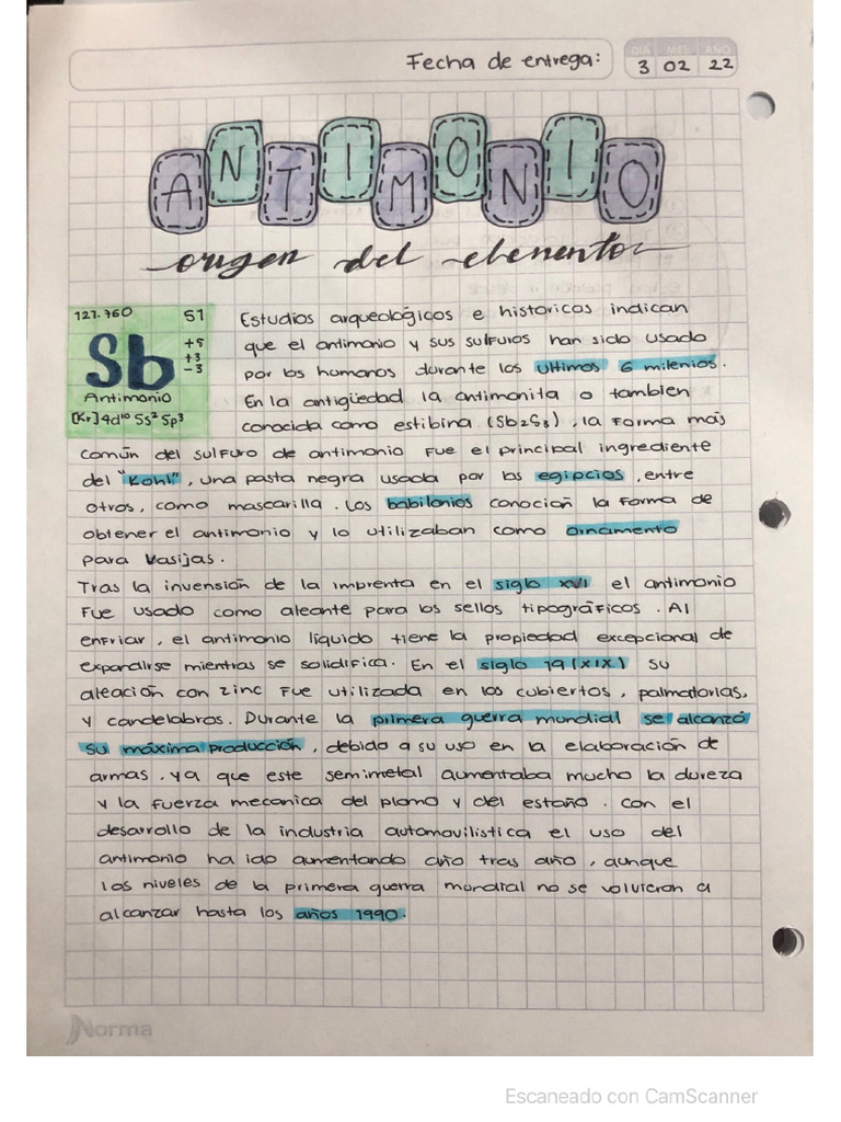 Elemento (Antimonio) | PDF